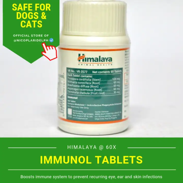 Himalaya Immunol Vet Tablets Immuno Modulator and Anti Infective for ...