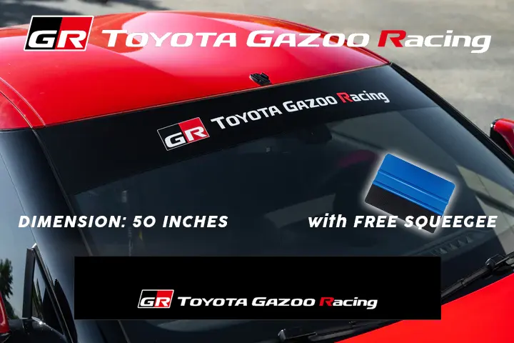 TOYOTA GAZOO RACING WINDSHIELD BANNER STICKER | Lazada PH
