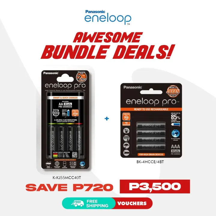 Bundle Promo Panasonic Eneloop Pro K Kj55hcc40t Aaa Bk 4pro Battery
