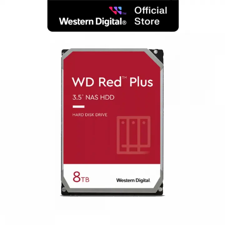Western Digital WD Red Plus 8TB SATA 128MB Cache 3.5 Internal Desktop ...