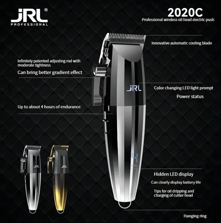 JRL FF2020C JRL FF2020T, Professional Hair Clipper, Men's oil Hair Clipper, Wireless Electric ...
