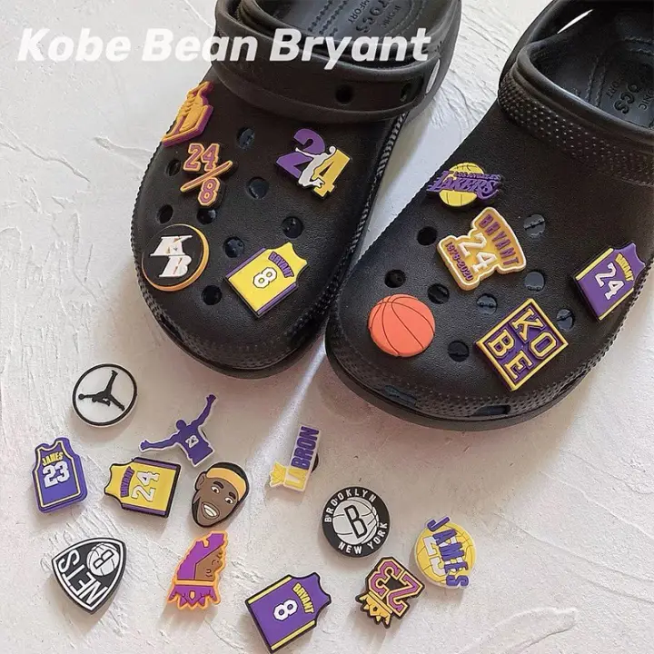 NBA Kobe Lakers James Jibbitz Crocs Pins for shoes bags High quality # ...
