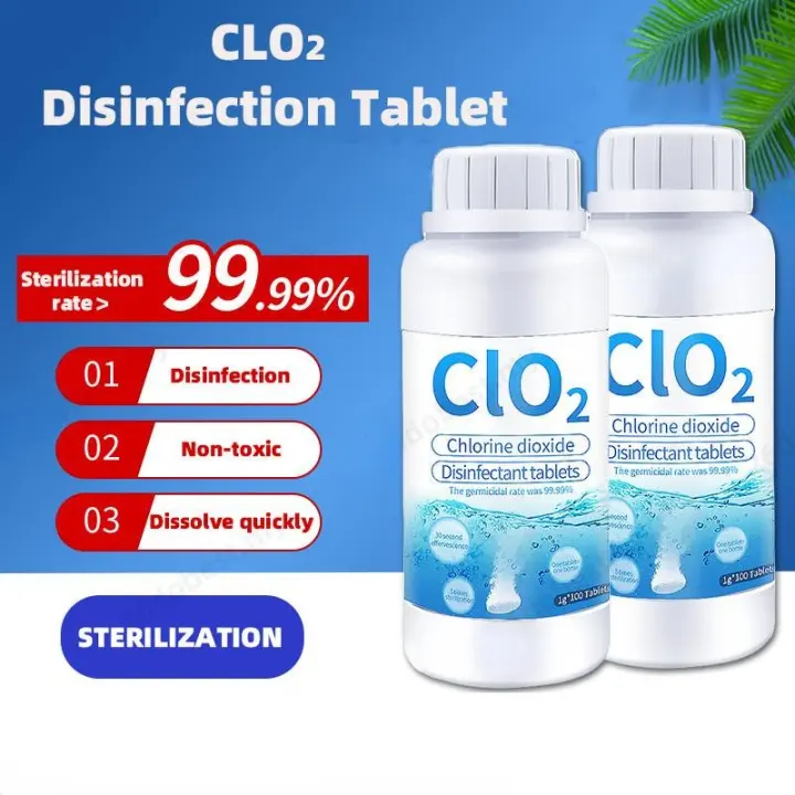 เม็ดคลอรีนไดออกไซด์ Healthy Clo2 เม็ดเคมีฆ่าเชื้อแบคทีเรีย Tabletten 99 ...
