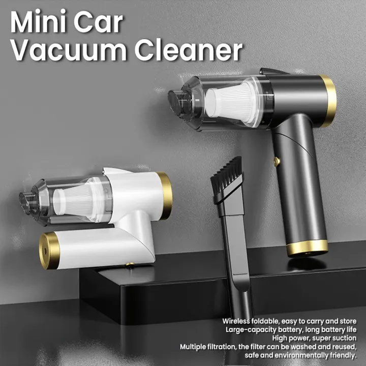 Mini Car Vacuum Cleaner High Power Folding Cleaner Lightweight Portable ...