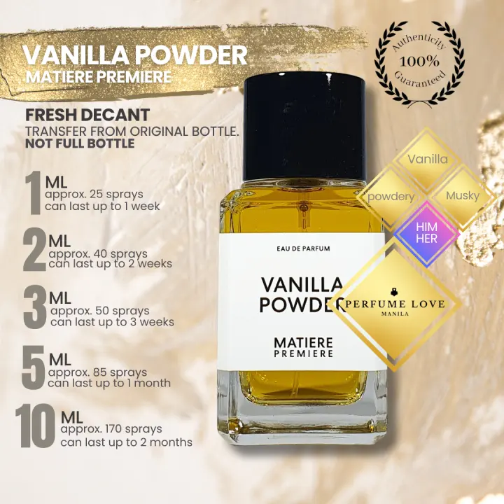 PERFUME DECANT MP Vanilla Powder Eau de Parfum | Lazada PH