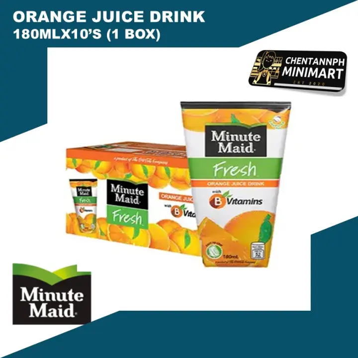 Minute Maid Fresh Orange Juice Drink Tetra Pack 180mL x 10 pieces ...