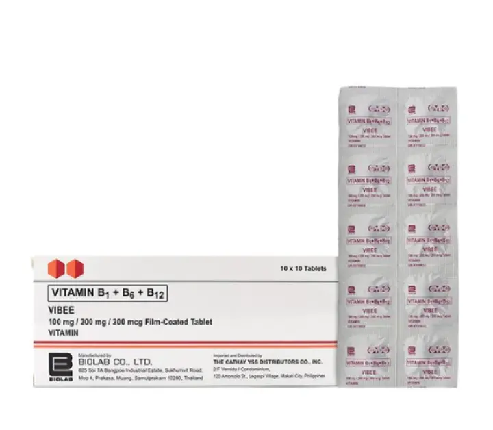 VIBEE Vitamin B1 + B6 + B12 20 Film Coated Tablet | Lazada PH