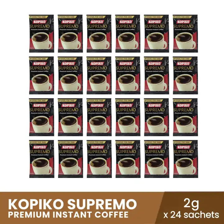 KOPIKO Supremo Premium Instant Coffee 2g x 12 sachets x 2 hangers ...