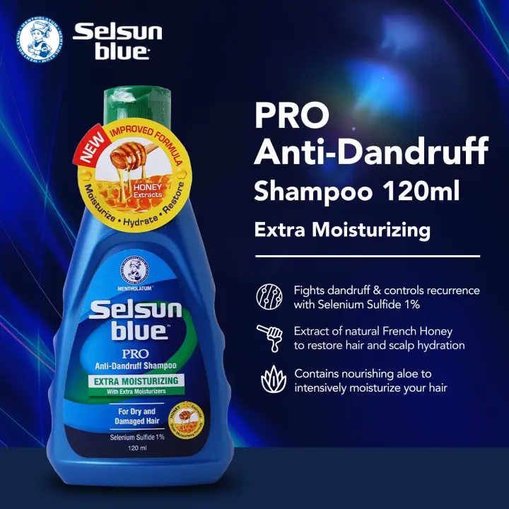 Selsun Blue PRO ANTI-DANDRUFF SHAMPOO EXTRA MOISTURIZING 120ml | Lazada PH