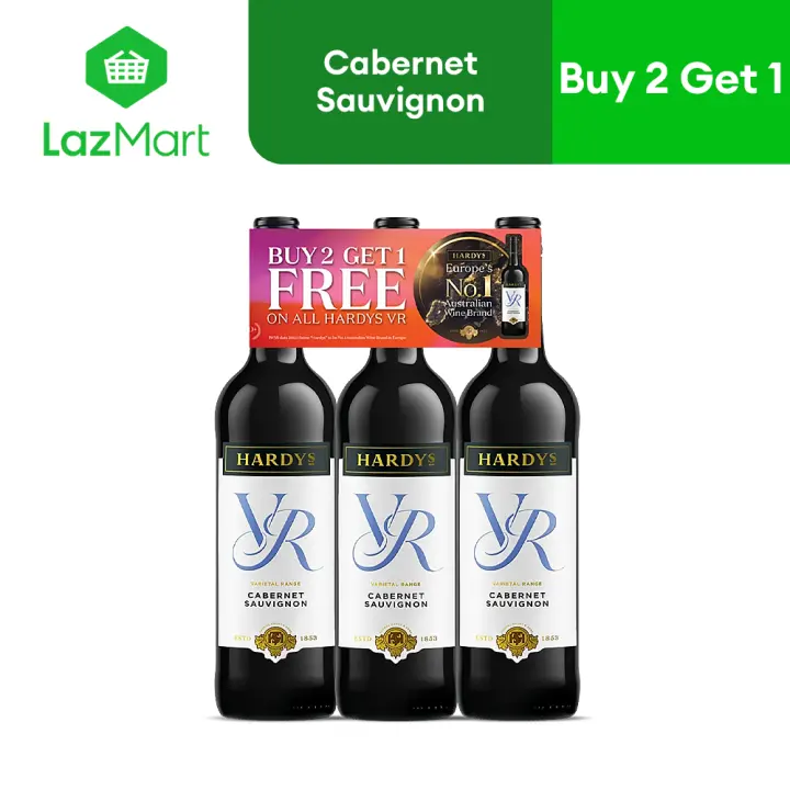 [Buy 2 Get 1 Bundle] Hardy's VR Cabernet Sauvignon 750ml x3 | Lazada PH