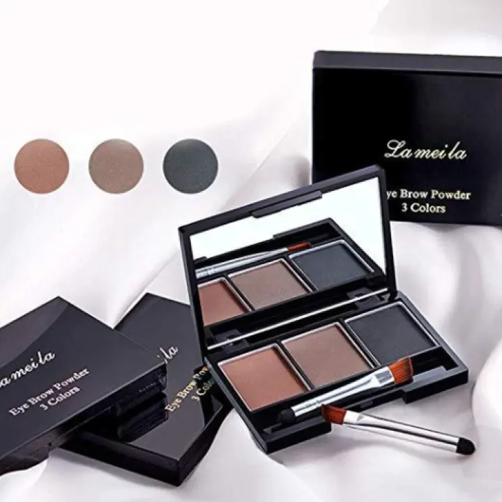 LAMEILA 3 Color Eyebrow Powder Palette Cosmetic Eye Brow Waterproof ...