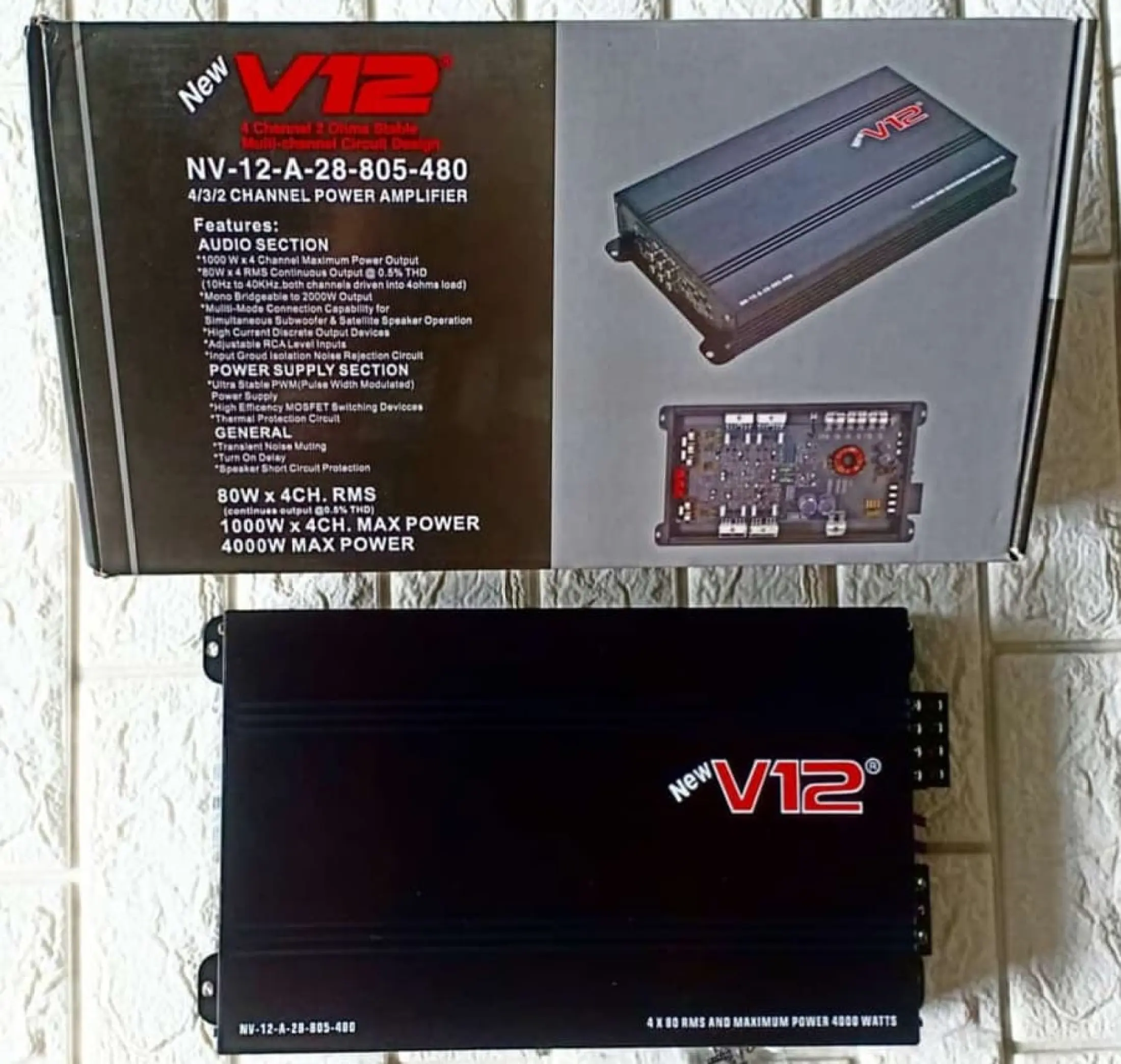 V12 805 amplifier specs